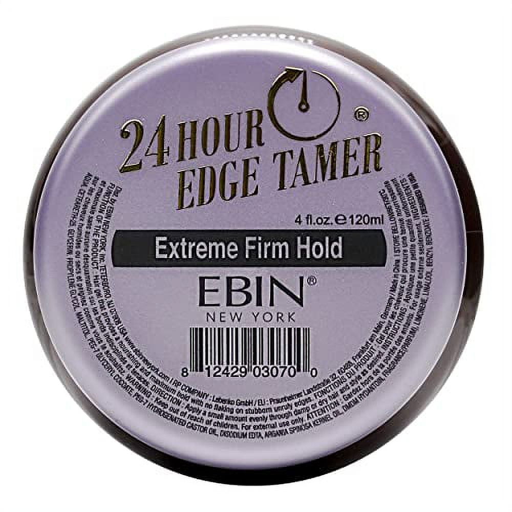 EBIN NEW YORK 24 Hour Edge Tamer, Extreme Firm Hold, 4 fl.oz./ 120ml - No Flaking, No White ...