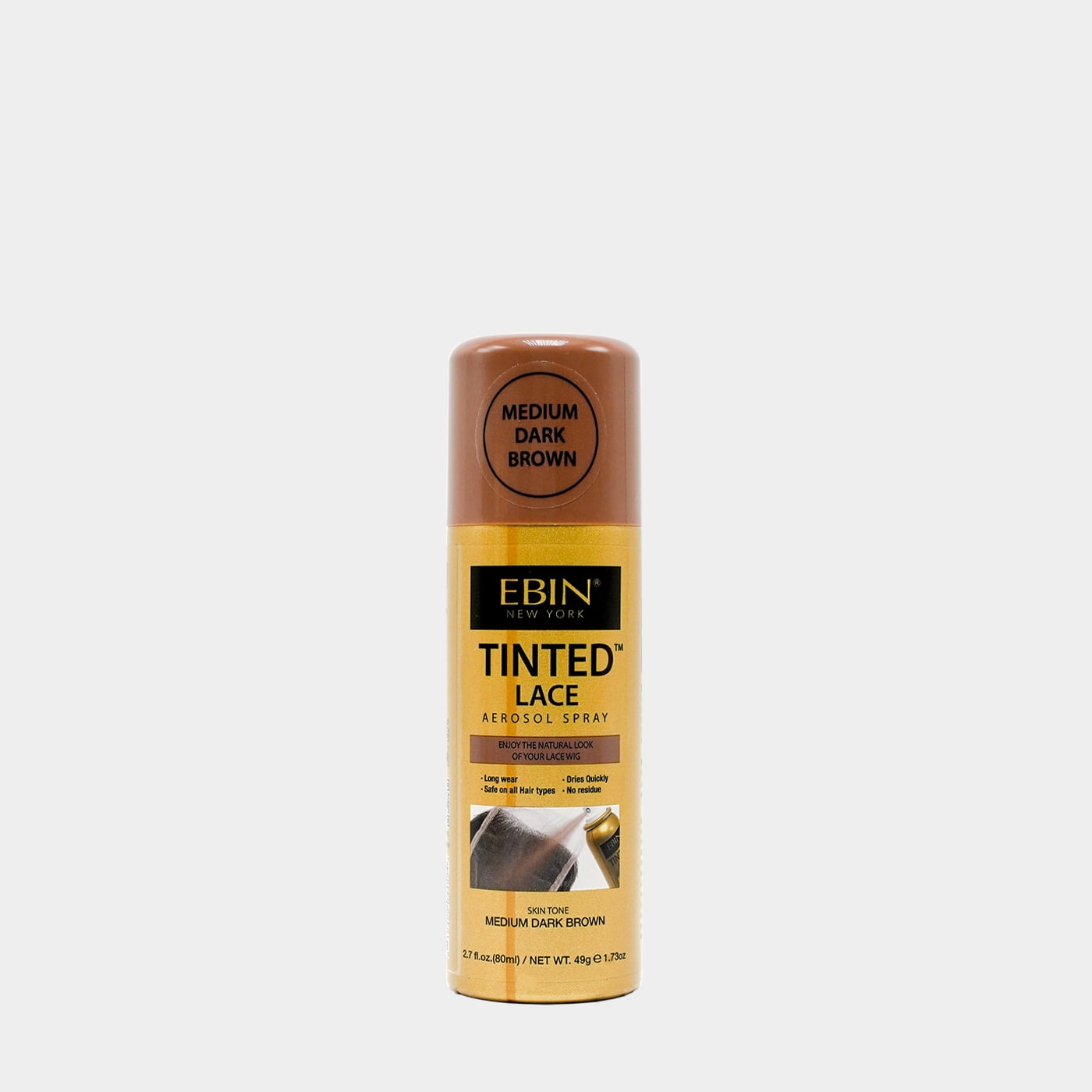 EBIN NEW YORK Wig Hair Colored Tinted Lace Spray - Medium Dark Brown 2.7 fl.oz - Walmart.com