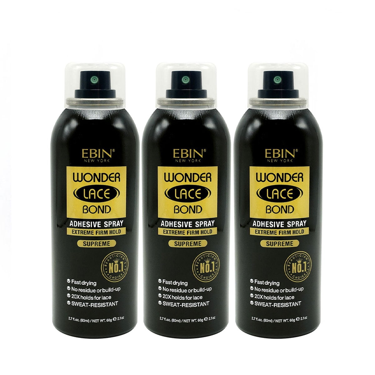 EBIN NEW YORK Wonder Lace Bond Adhesive Spray Supreme 3pack - 2.7oz ...
