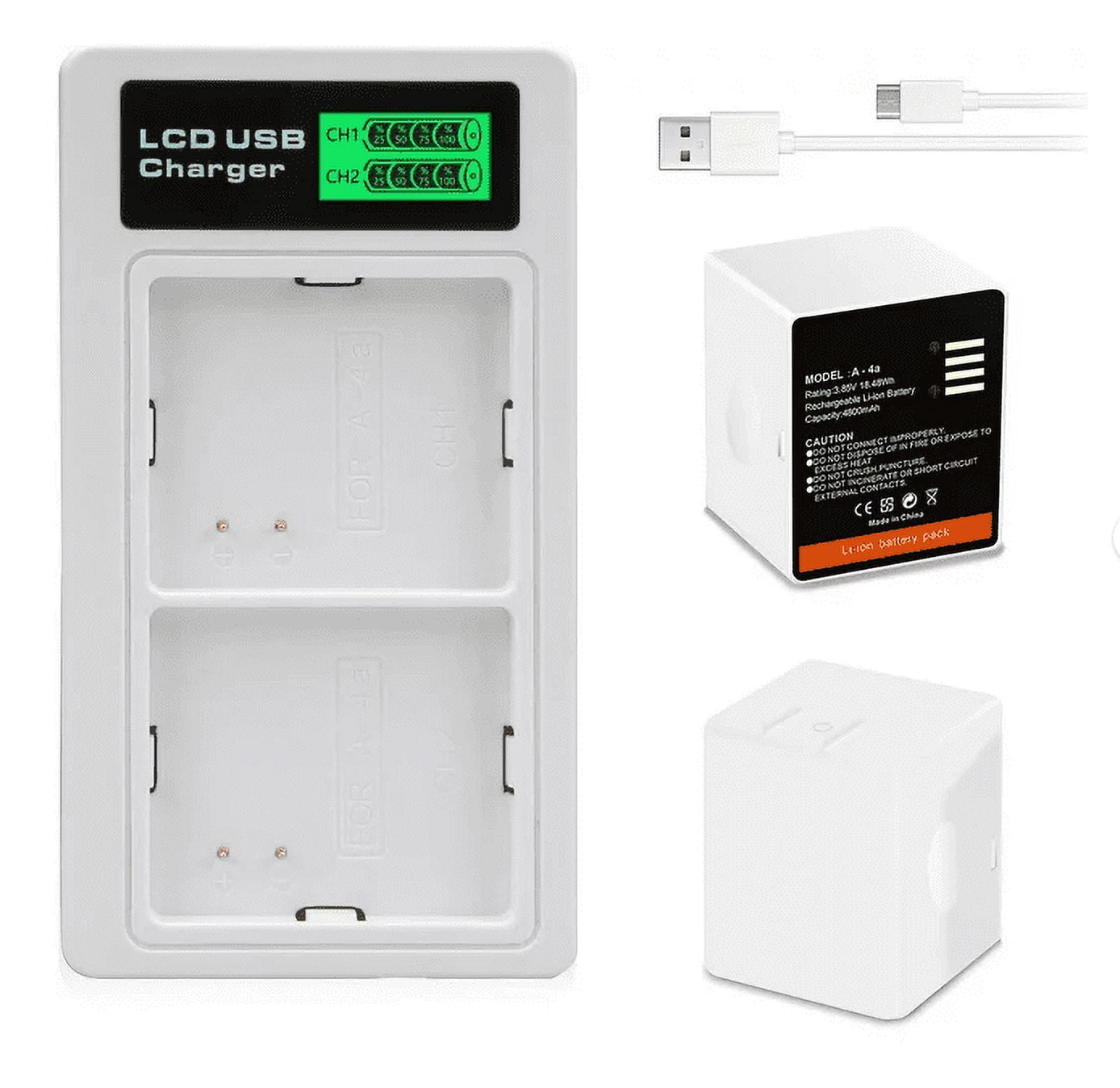 EBKK 2-Pack Rechargeable Batteries and LCD Dual Charger VMA5400 ...