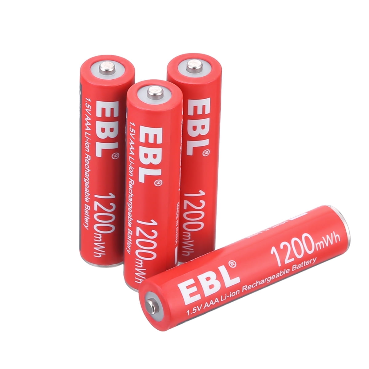 EBL 1.5V Rechargeable AAA Li-ion Battery 1200mwh Lithium Batteries ...
