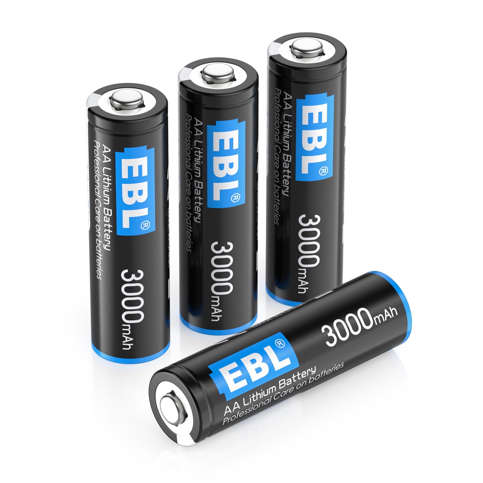 EBL 4 Pack 3000mAh 1.5V Lithium AA Batteries - High Performance Constant Volt AA Lithium Battery ...