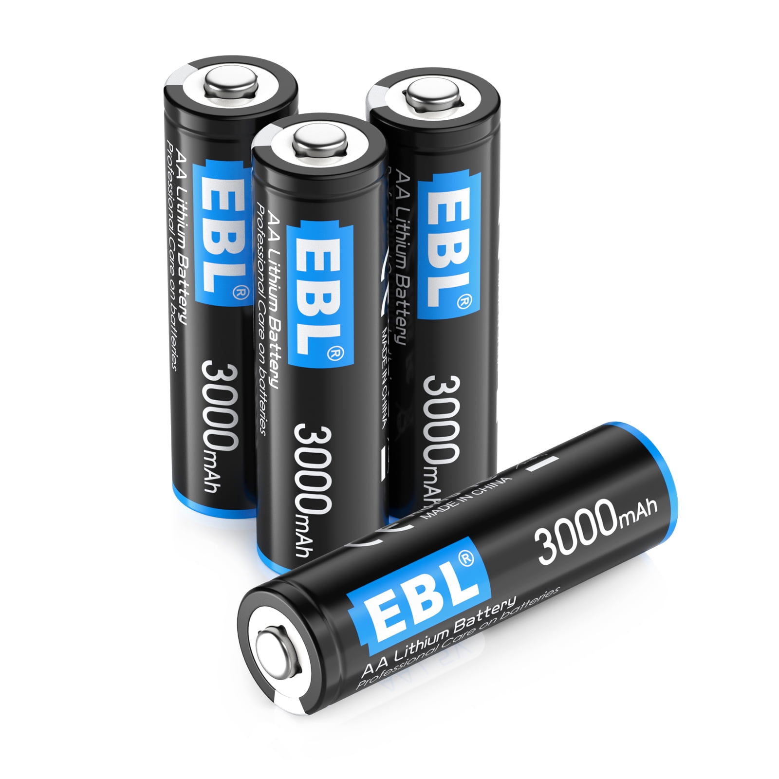 EBL 4 Pack 3000mAh 1.5V Lithium AA Batteries - High Performance ...
