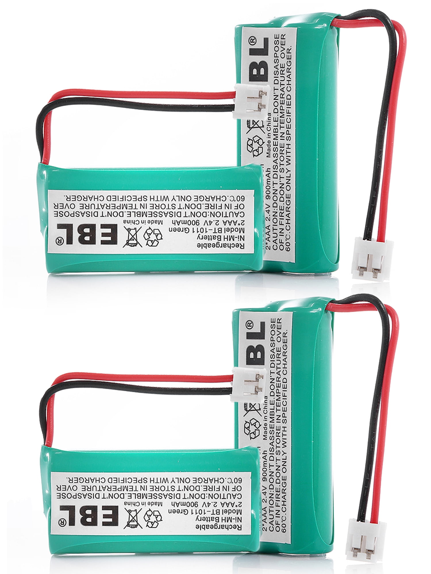 EBL 4-Pack 900mAh 2.4V Replacement Battery for Uniden BT-1011, BT-101 ...
