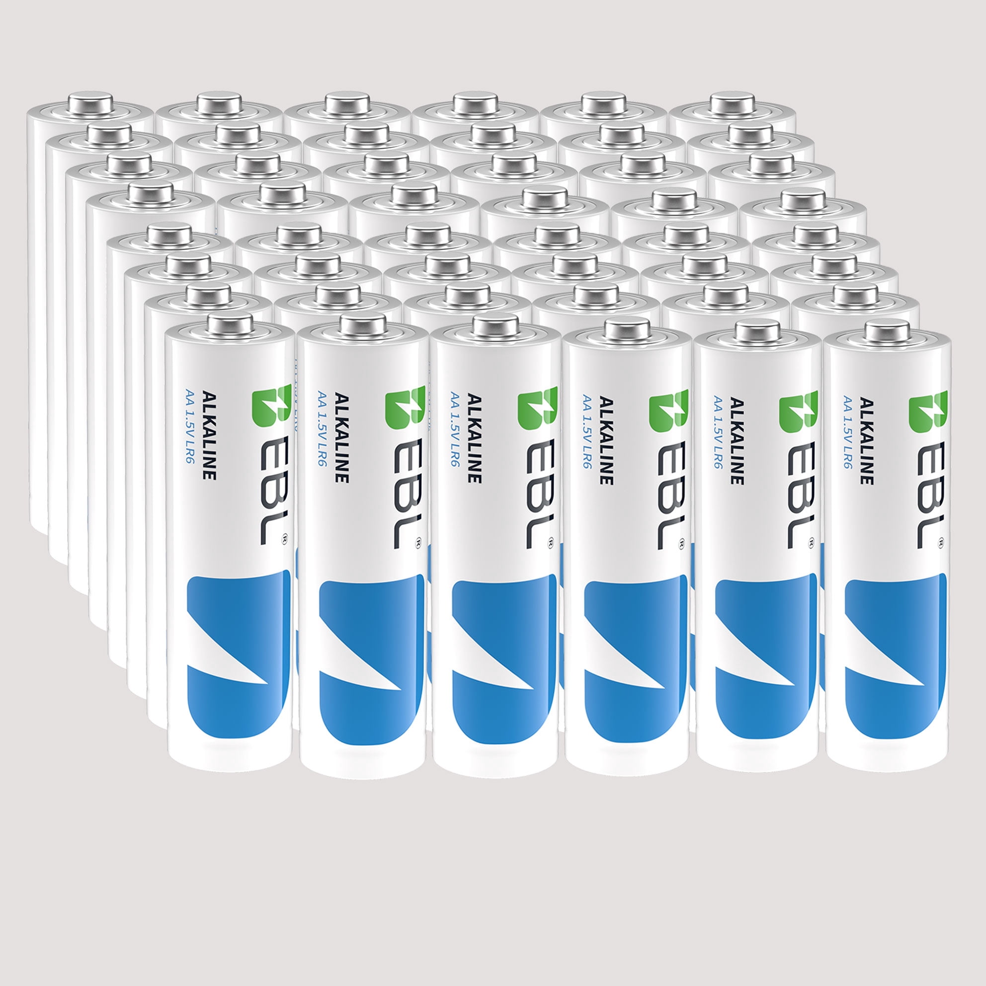 EBL AA Batteries 48 Pack Bulk, Non-Rechargeable 1.5V Alkaline Double A ...