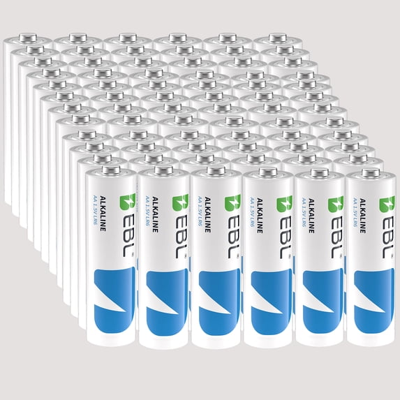 EBL AA Batteries 96 Pack Bulk, Non-Rechargeable 1.5V Alkaline Double A ...