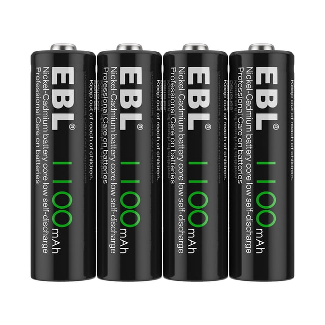 EBL AA 1100mAh Ni-MH Rechargeable Batteries (4 Pack) for Solar Lights ...