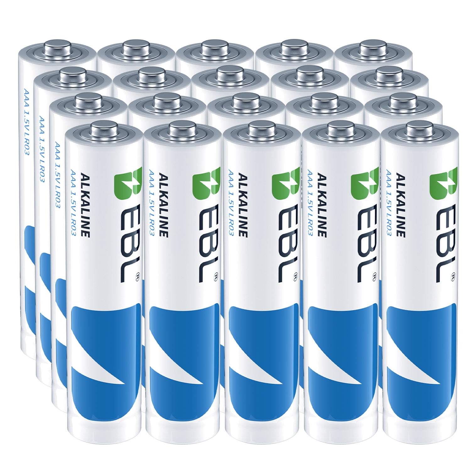 EBL AAA Batteries, 20 Count Pack, Alkaline Triple A Batteries 1.5V ...