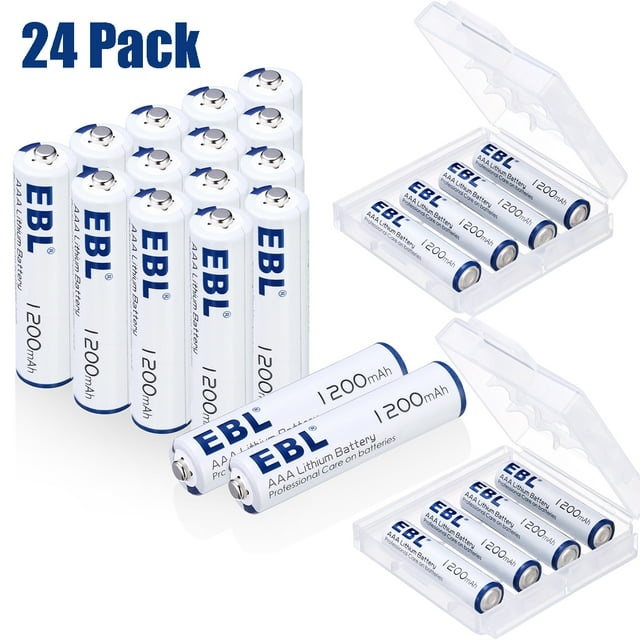 EBL Longest Lasting AAA Lithium Batteries, 1.5V 1200mAh, 24 Pack, Leakproof & Durable - Walmart.com