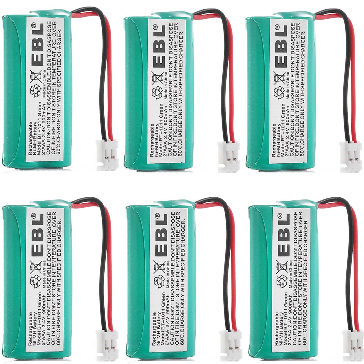 EBL Cordless Phone 2.4V 900mah Batteries for BT-1011 BT-1022 BT-184342 (6Pack) - Walmart.com