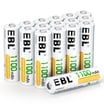 EBL Rechargeable AAA Batteries, 1.2V 1100mAh NiMH, 20-Pack Long-Lasting ...
