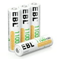 EBL Rechargeable AAA Batteries (4-Pack), 1100mAh Ni-MH - Walmart.com