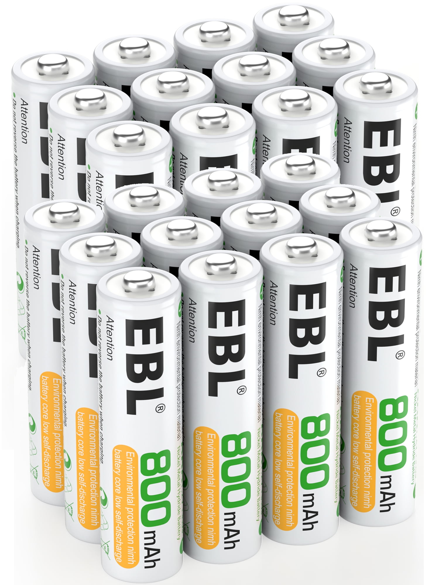 EBL Rechargeable AAA General Purpose Batteries, 24 Pack - Walmart.com