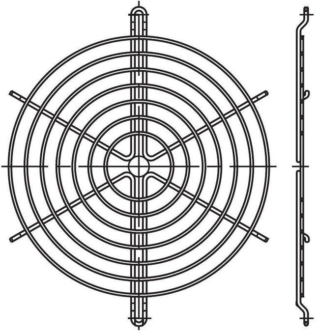 EBM-PAPST 04013-2-4039, Fan Accessories Metal Finger Guard For W2E143 ...