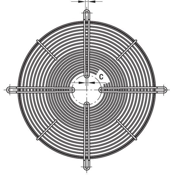 EBM-PAPST 26388-2-4039, Fan Accessories Grill Guard W1G180 LZ21 ...