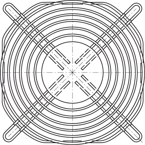 EBM-PAPST LZ23, Fan Accessories Metal Finger Guard for 92mm Fan SC92-W2 ...