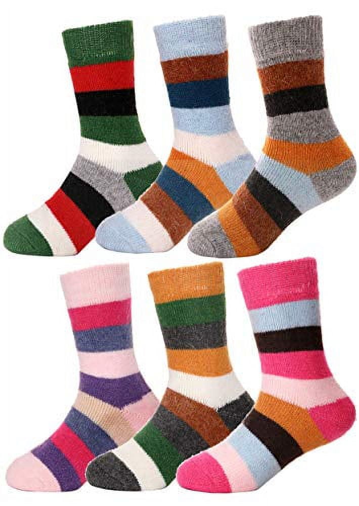 EBMORE Kids Wool Socks for Boys Toddlers Girls Warm Winter Hiking Thick ...