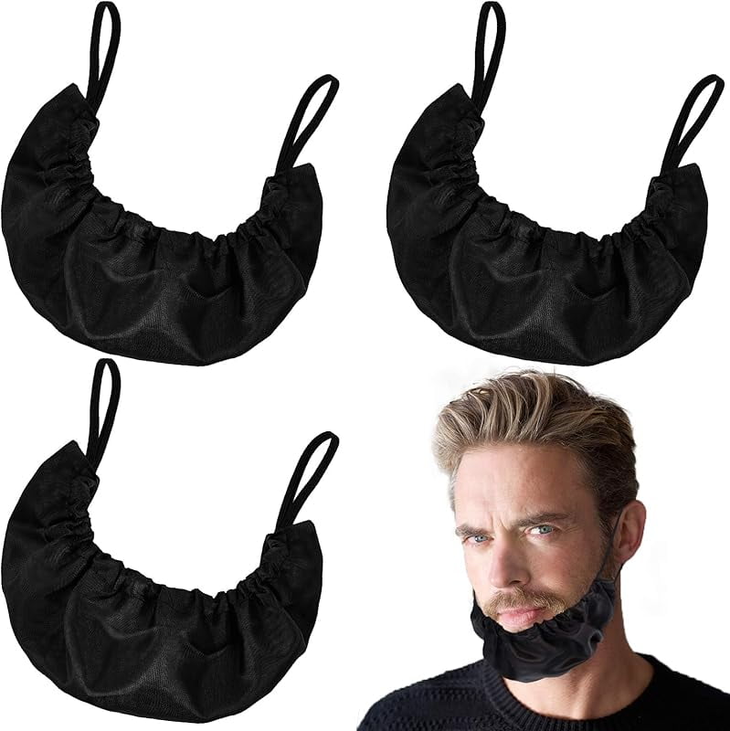 EBOOT 3 Pieces Beard Bonnet for Men Sleeping Beard Cap Cover Bib Satin ...