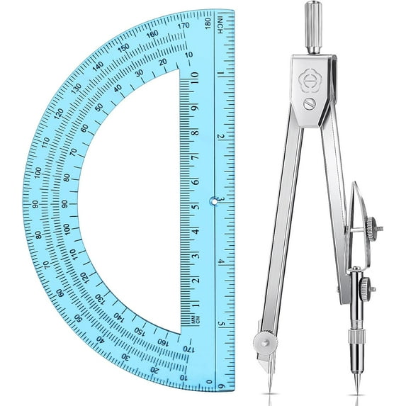 EBOOT Student Geometry Math Set, Drawing Compass and 6 Inch Swing Arm ...