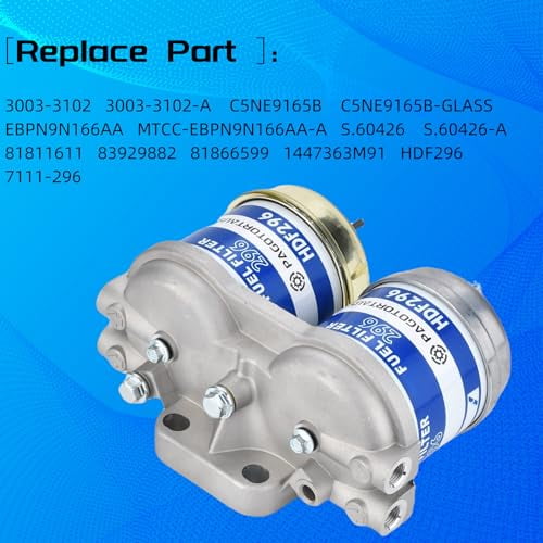 EBPN9N166AA Dual Fuel Filter Compatible with Ford Tractor 2000 3000 ...