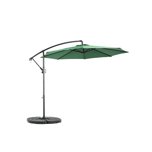 EBQOSK 10ft Offset Hanging Market Patio Umbrella w/Easy Tilt Adjustment ...