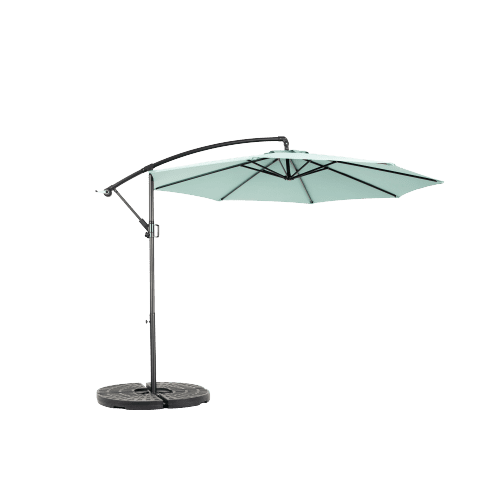 EBQOSK 10ft Offset Hanging Market Patio Umbrella w/Easy Tilt Adjustment ...