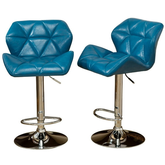 EBQOSK 2PC Contemporary Tufted Adjustable Height Hidraulic Bar Stools ...