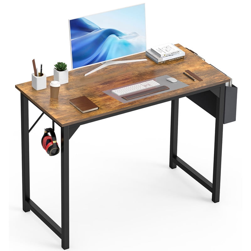 EBQOSK 31" Game Computer Desk with Storage, Home Office Modern Simple ...