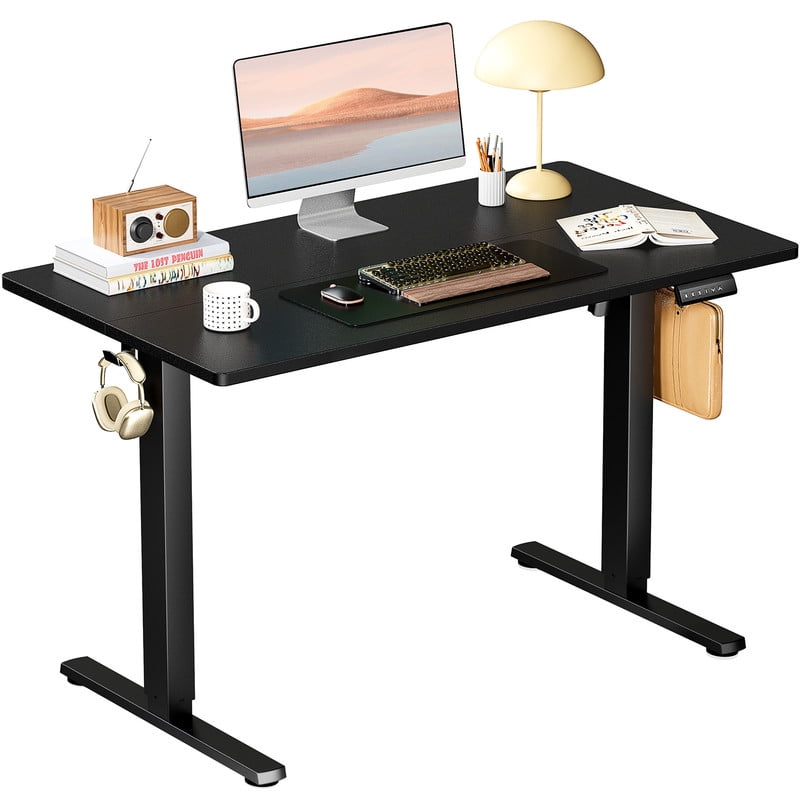 EBQOSK Ergonomic Height Adjustable Table with T-Shaped Metal Bracket ...