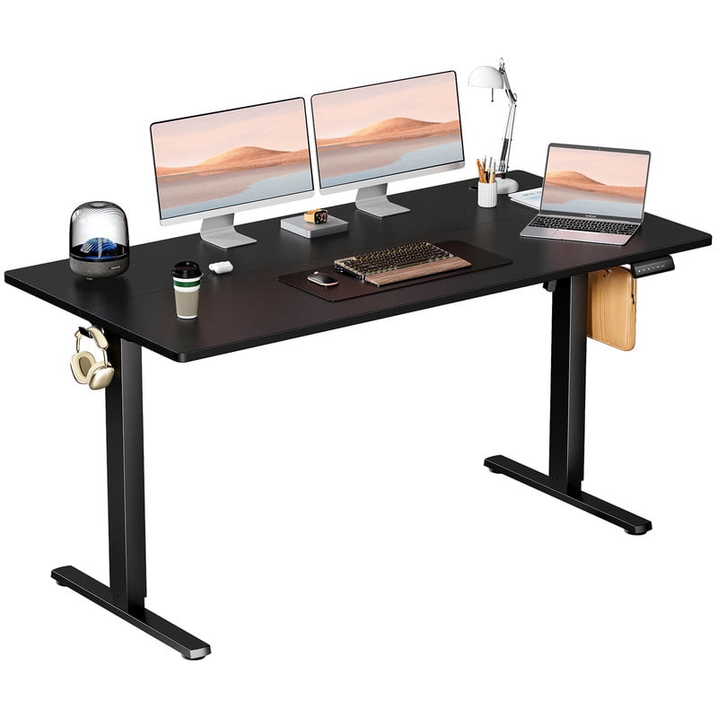 EBQOSK Ergonomic Height Adjustable Table with T-Shaped Metal Bracket ...