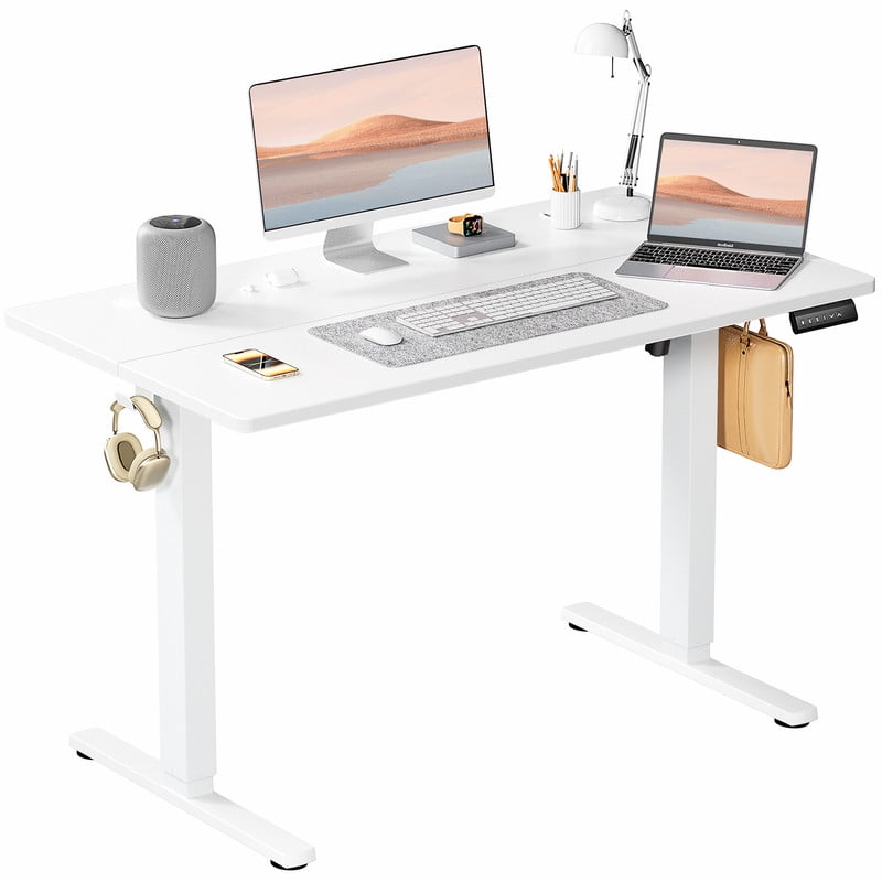 EBQOSK Ergonomic Height Adjustable Table with T-Shaped Metal Bracket ...
