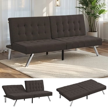 DHP Wood Arm Futon with Espresso Wood Finish - Walmart.com