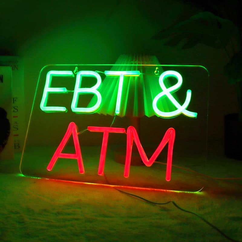 EBT & ATM Neon Signs for Wall Decor Neon Lights for Business Led Signs ...