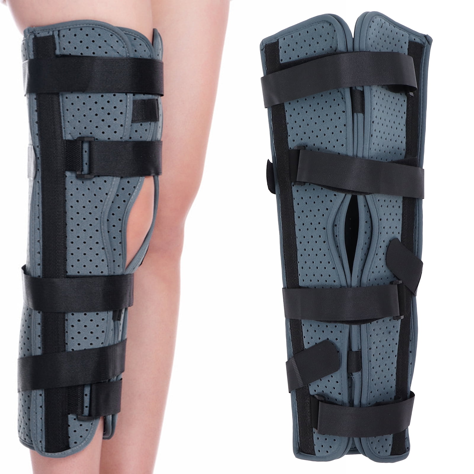 EBTOOLS Full Leg Brace,Adjustable Knee Joint Breathable Knee Splint Leg ...