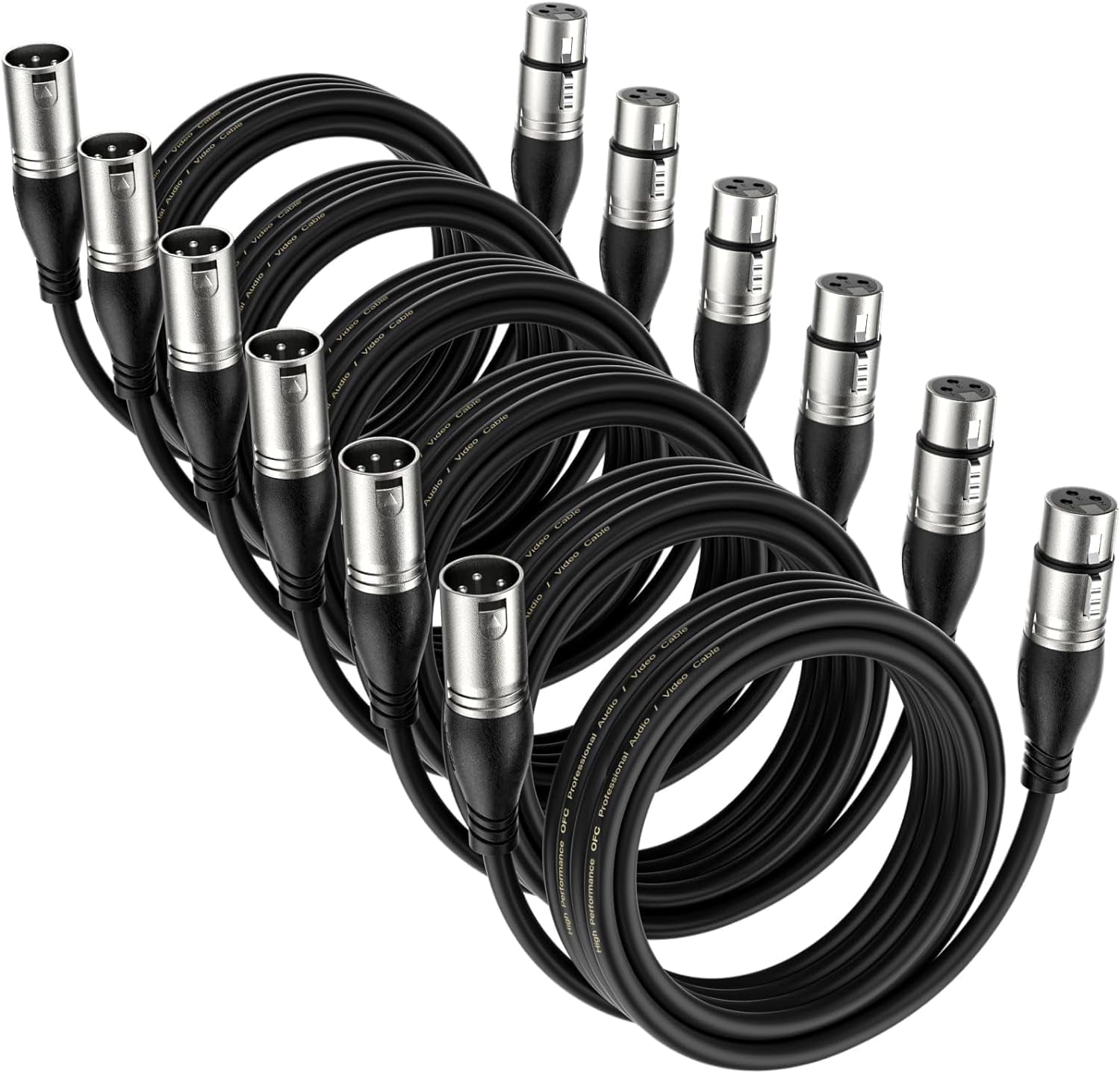 EBXYA 15ft Balanced XLR Cable 6-Pack - Studio Microphone Cable Male to ...