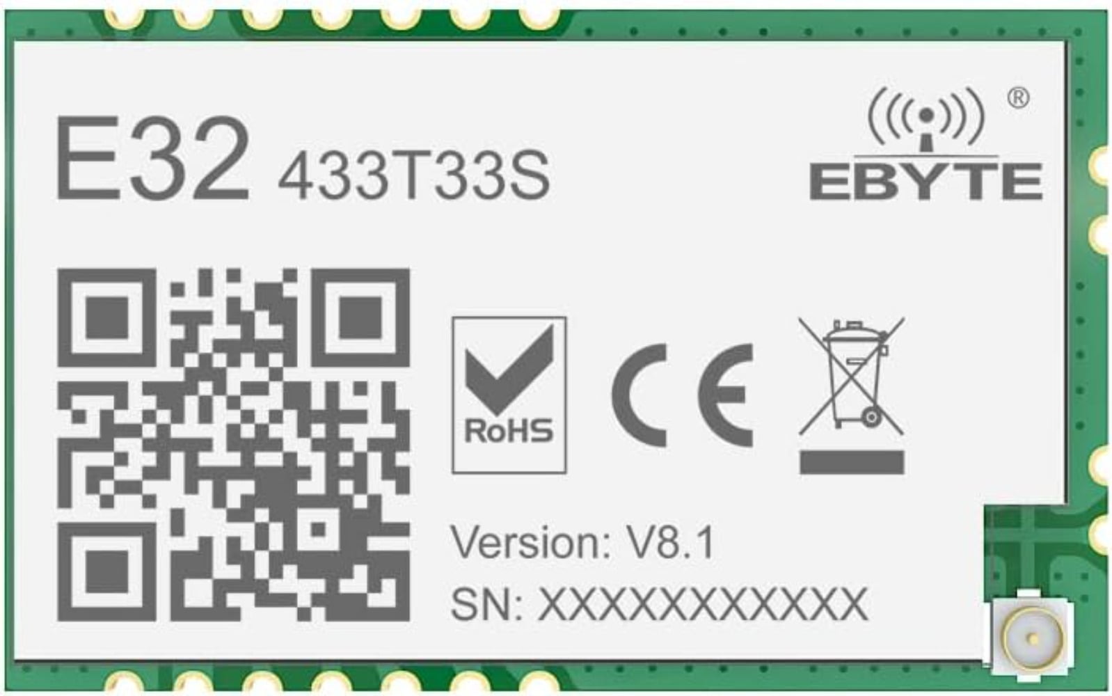 EBYTE 433MHz Lora Wireless Module RF Transceiver E32-433T33S 33dbm Long ...