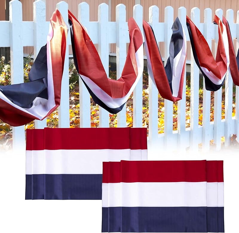 EBaokuup 8PCS USA Patriotic Pleated Fan Flags- 3 x1.5 Ft American US ...