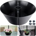EBaokuup Umbrella Planters - Half Circle Planter Pots with Umbrella ...