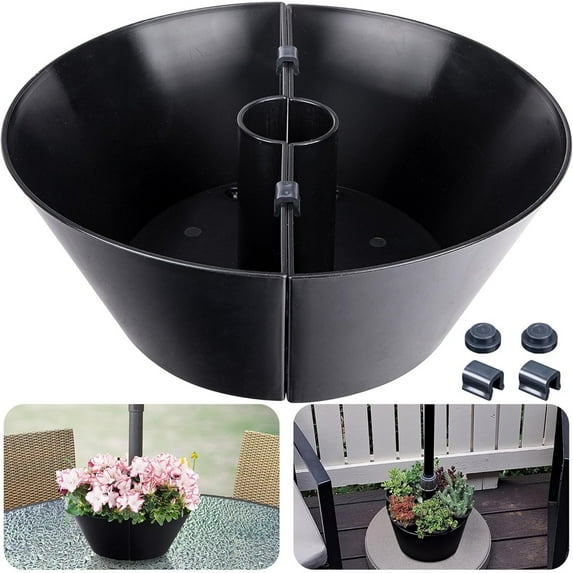 EBaokuup Umbrella Planters - Half Circle Planter Pots with Umbrella ...