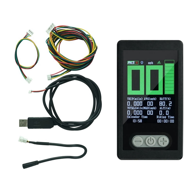 EBike Speedometer Bicycle LCD Display Meter with GPS PAS Gear Smart LCD ...