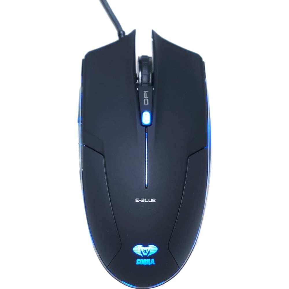 EBlue Cobra Junior 1600dpi Black Gaming Mouse Blue LED Logo - Walmart ...