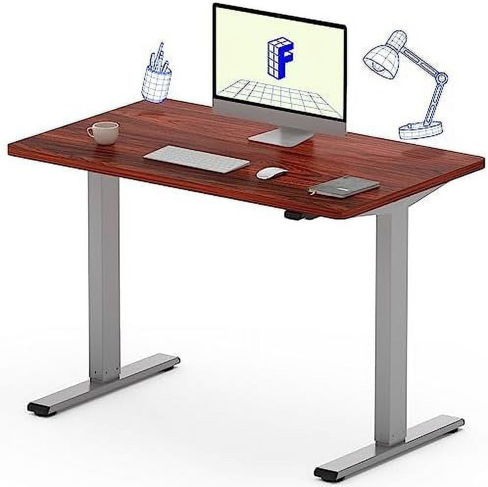 EC1 Electric Standing Desk 48 x 24 Inches Seamless Solid Slab Height ...