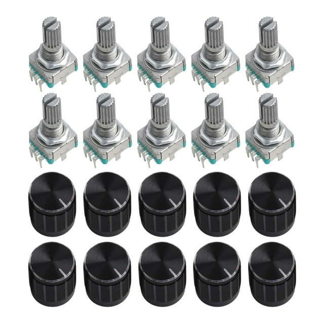 EC11 Rotary Encoder Set of 10 360 Degree Code Switch for Industrial Use ...