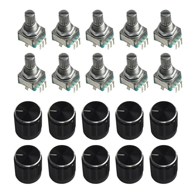EC11 Rotary Encoder Set of 10 360 Degree Code Switch for Industrial Use - Walmart.com