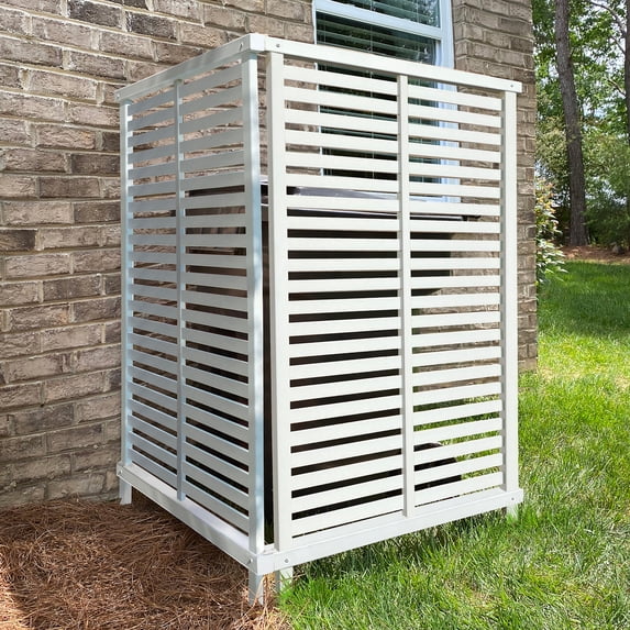 EC18012 4.5ft H x 3ft W No-Dig White Vinyl Alpine Privacy Screen Kit ...