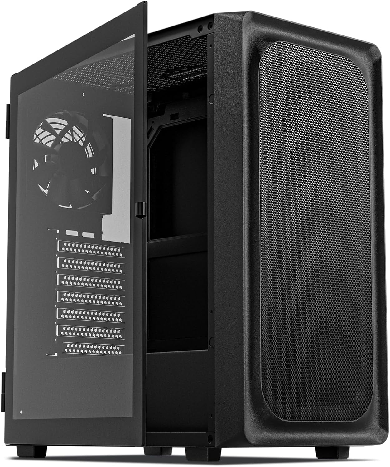 EC2 Black ATX Mid Tower PC Case, Type-C Ready, Supports 50 Series ...
