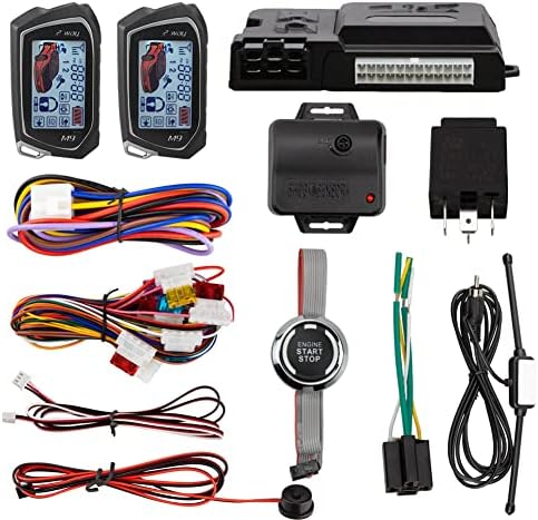 EC207-M9 2 Way Car Alarm System with 1.73'' LCD Pager Display Push ...