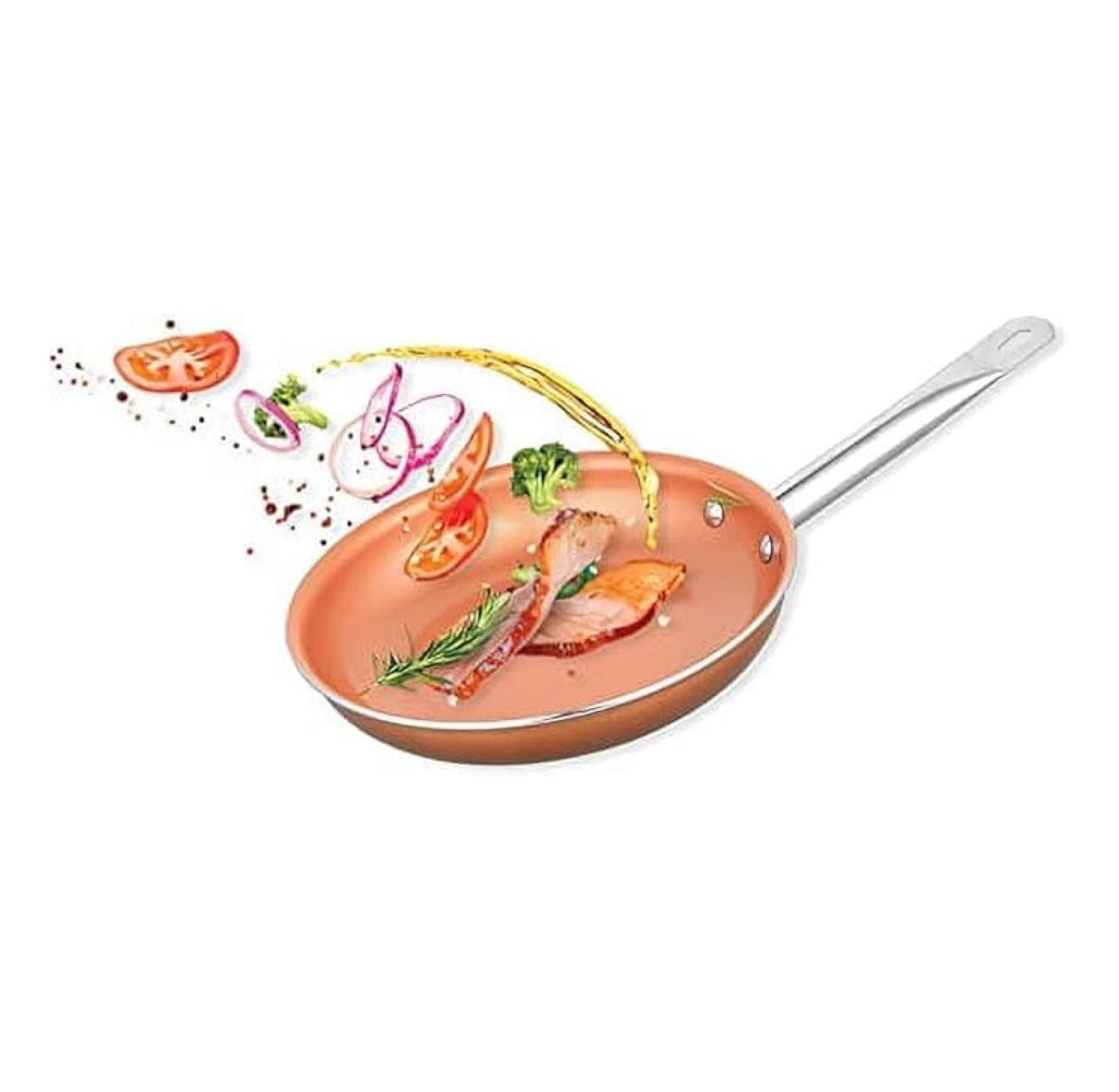 EC2330 12" Non-Stick Ceramic-Infused Copper Cookware - Walmart.com