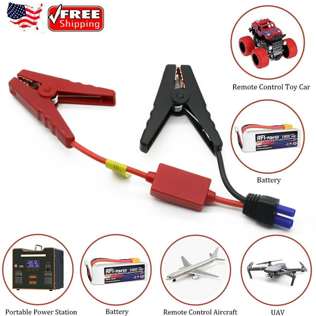 EC5 Connector Emergency Jumper Cable Alligator Clamp Booster Battery Clips for Universal Car ...