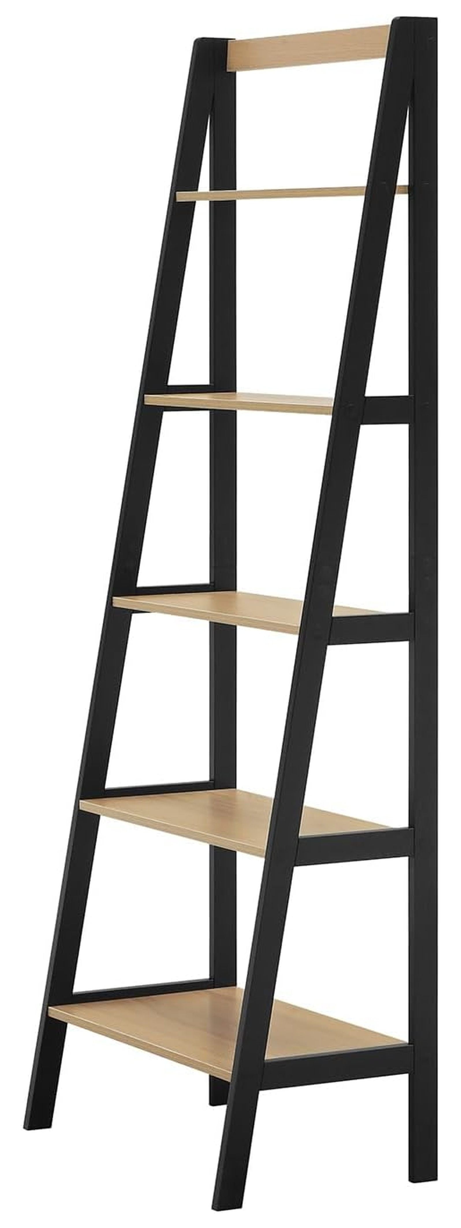 EC8998BL Five Tier Free Standing Ladder Shelf Bookcase. Home, Bedroom ...